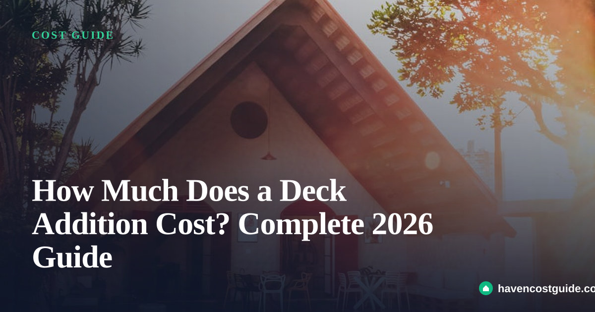 How Much Does a Deck Addition Cost? Complete 2026 Guide | HavenCostGuide